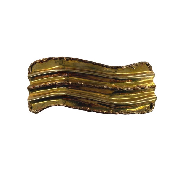 Accessories | Vintage Statement Gold Tone Metal Wave Belt Buckle ...